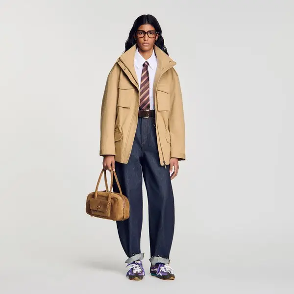 Sandro Jacket With Adjustable Waist