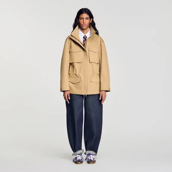 Sandro Jacket With Adjustable Waist