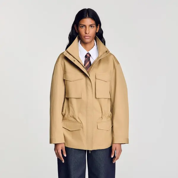 Sandro Jacket With Adjustable Waist