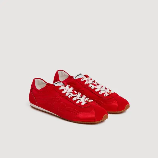 Sandro Light Wave Suede Sneakers