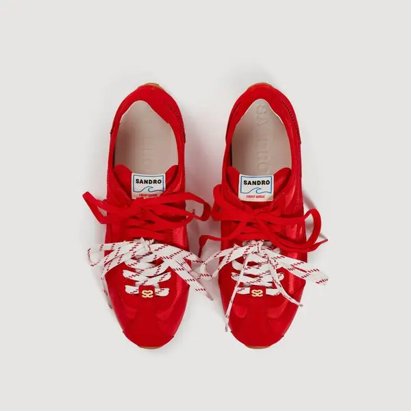 Sandro Light Wave Suede Sneakers