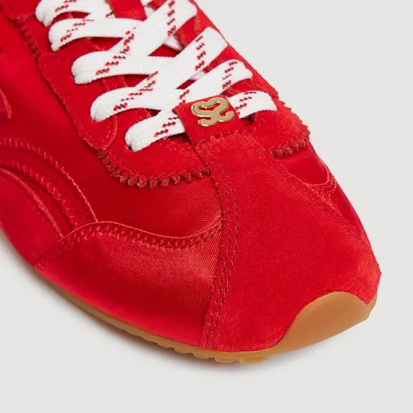 Sandro Light Wave Suede Sneakers