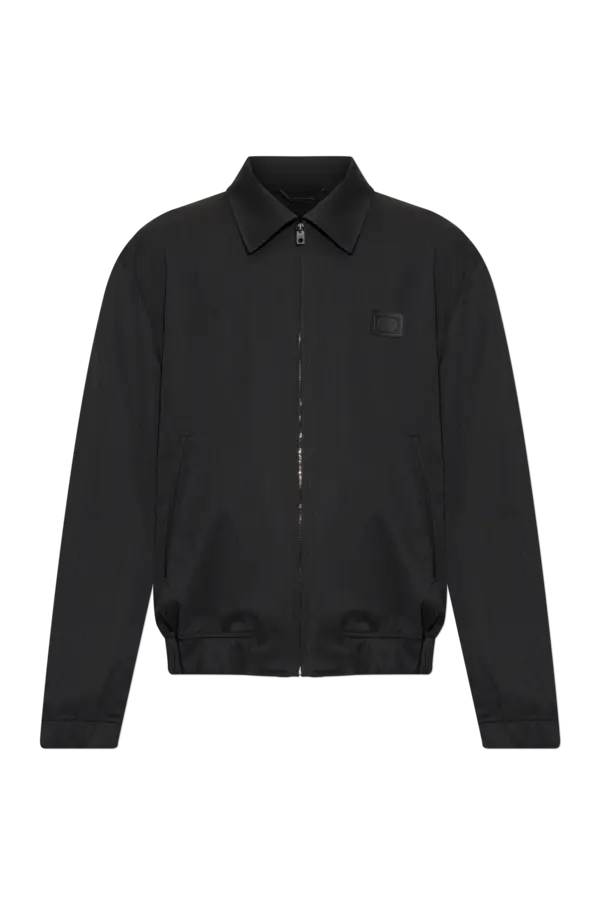 Dolce & Gabbana Jacket With Logo Patch - Grey