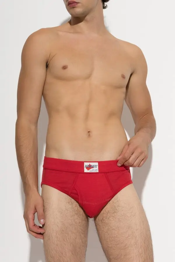 Dsquared2 Wool Briefs With Logo
