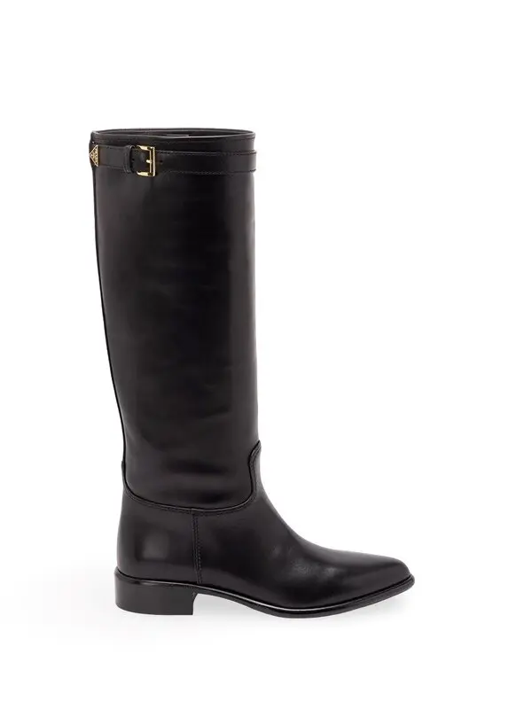 Prada Leather Knee High Boots - Multicolor