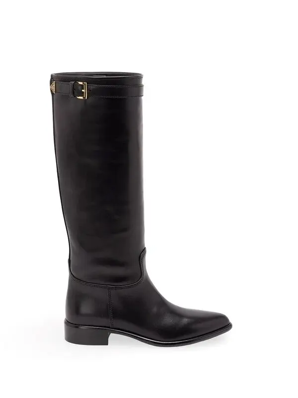 Prada Leather Knee High Boots - Multicolor