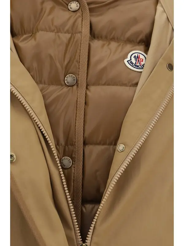 Moncler Hooded Jacket With Logo Patch