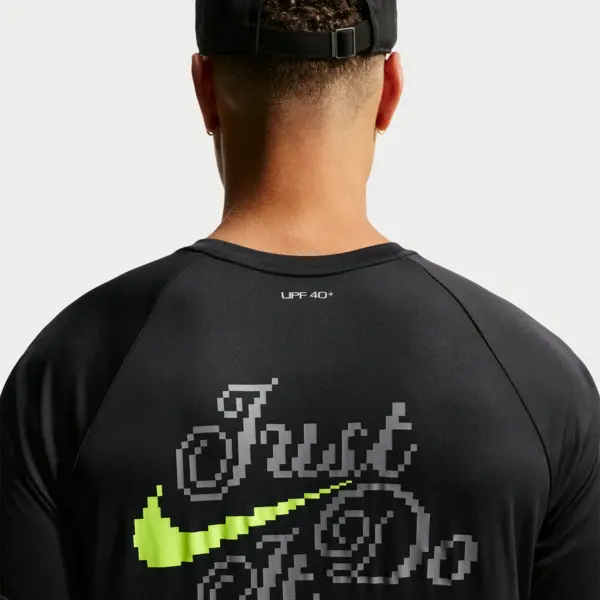 Nike Dri-fit Uv Short Sleeve Top - Black