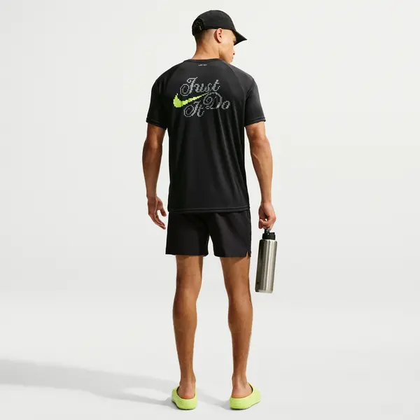 Nike Dri-fit Uv Short Sleeve Top - Black