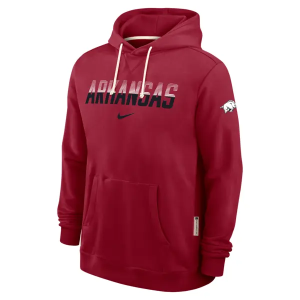 Nike Arkansas Sideline Dri-fit Pullover Hoodie - Red