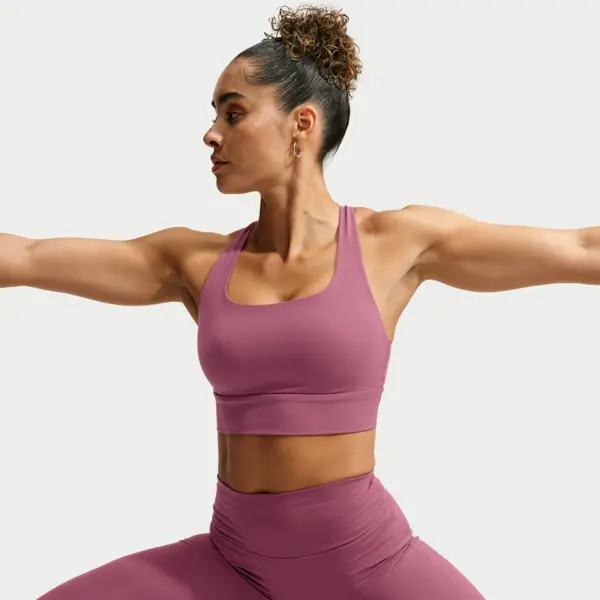 Nike Zenvy Light-support Padded Longline Sports Bra - Red