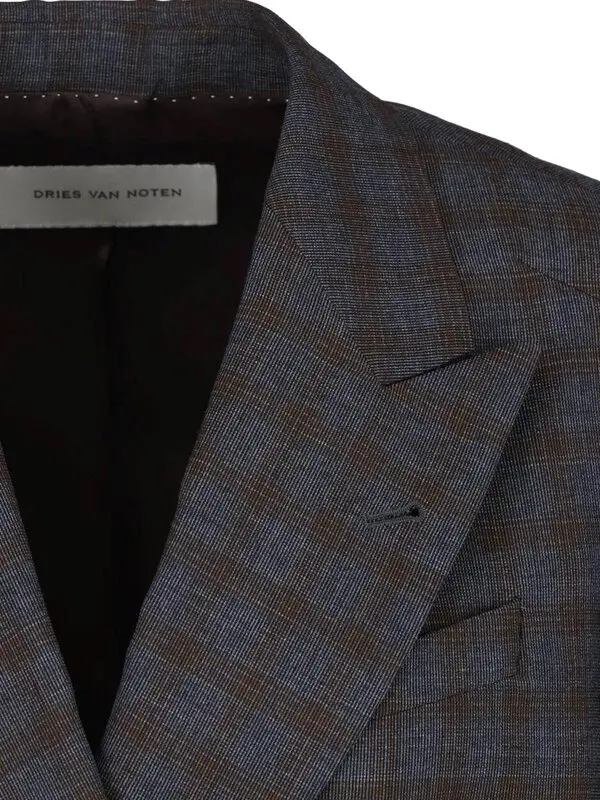 Dries Van Noten Double-breasted Checkered Blazer
