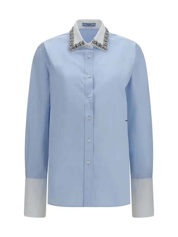 Prada Jewel-embellished Collar Shirt