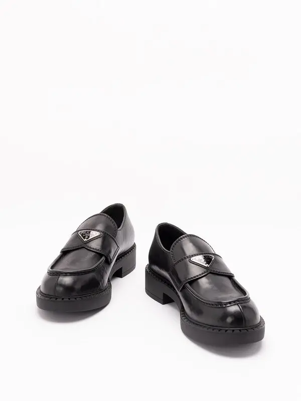 Prada Chocolate Leather Loafers