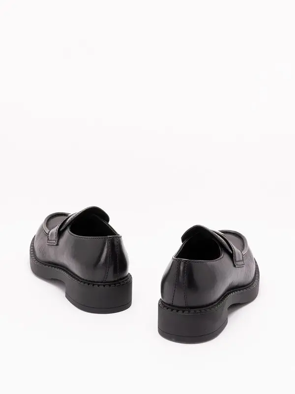 Prada Chocolate Leather Loafers