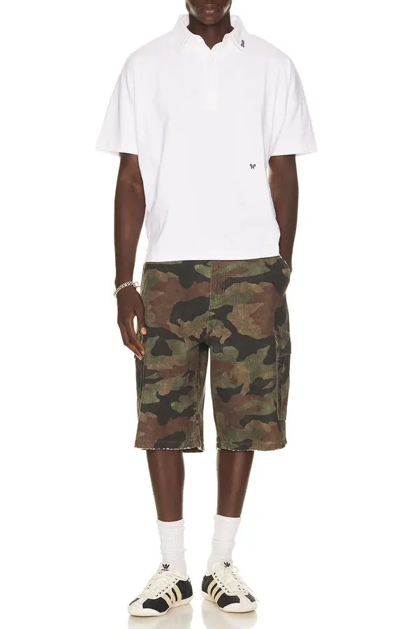 Rhude Short Sleeve Jersey Polo Shirt