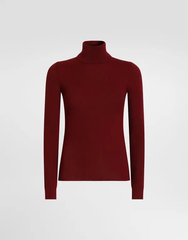 Dolce & Gabbana Ribbed Cashmere Turtleneck Pullover