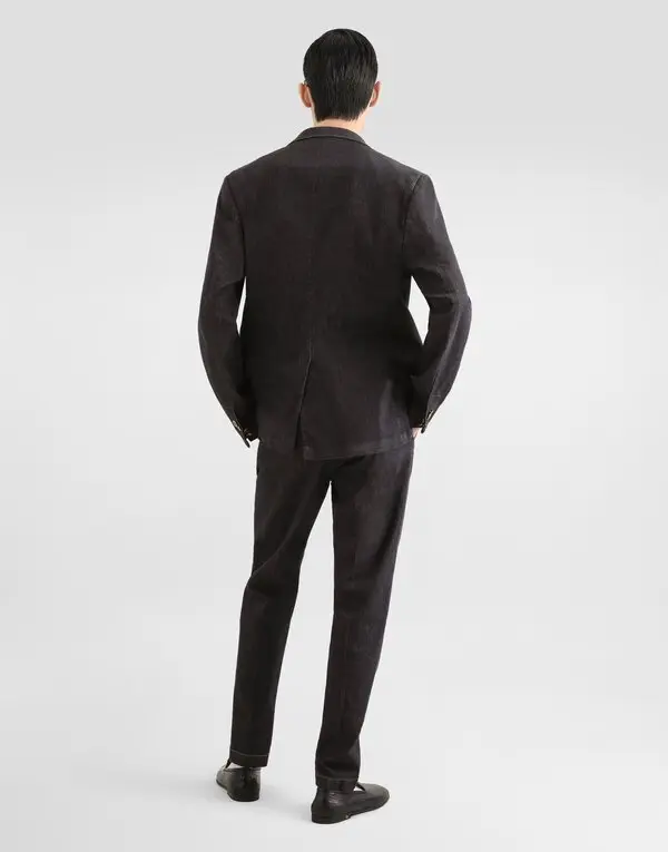 Dolce & Gabbana Single-breasted Portofino Denim Jacket With Patch