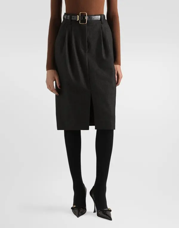 Dolce & Gabbana Wool Flannel Skirt