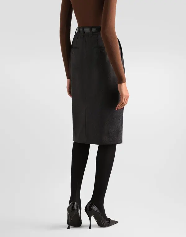 Dolce & Gabbana Wool Flannel Skirt