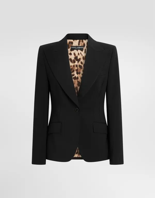 Dolce & Gabbana Turlington Single-breasted Micro-ribbed Jacket - Black