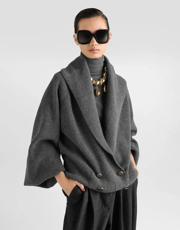 Dolce & Gabbana Half English Rib Knit Cardigan