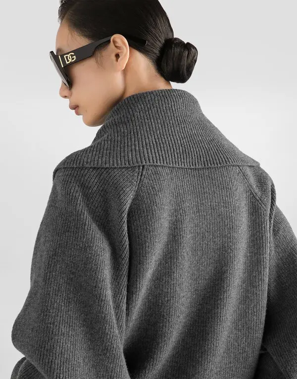 Dolce & Gabbana Half English Rib Knit Cardigan