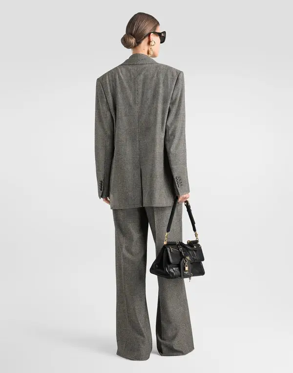 Dolce & Gabbana Glen Plaid Flannel Trousers