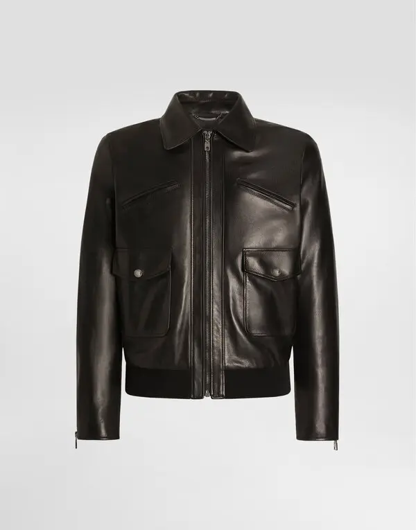 Dolce & Gabbana Nappa Leather Bomber Jacket