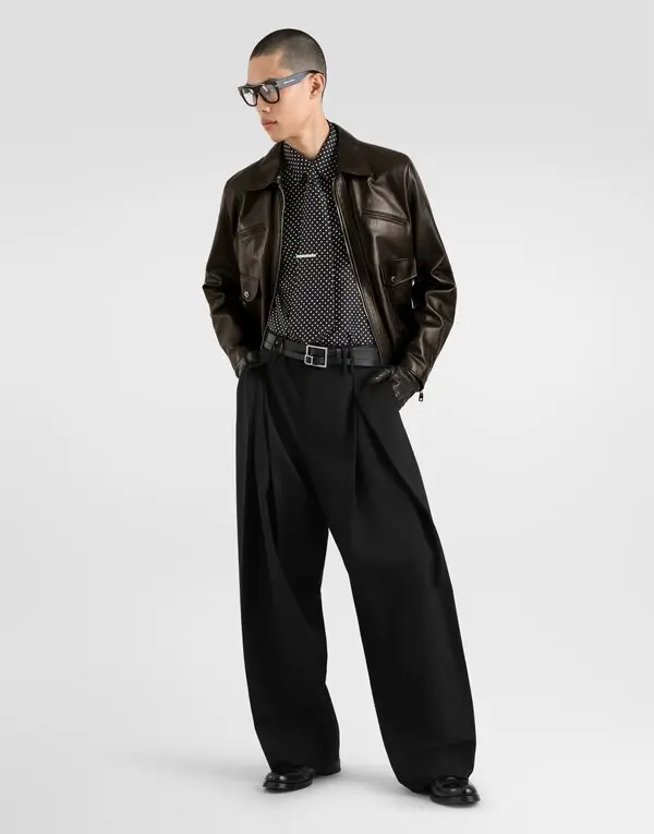 Dolce & Gabbana Nappa Leather Bomber Jacket