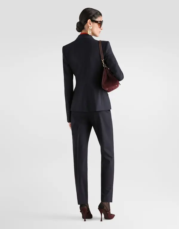 Dolce & Gabbana Turlington Double-breasted Jacket In Pinstripe Wool