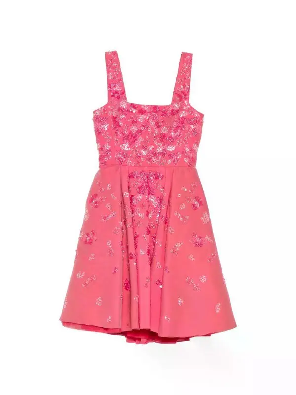 Zuhair Murad Beaded Floral-appliqué Dress