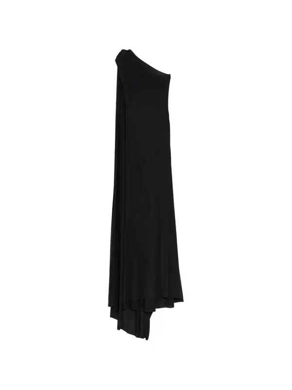 Naeem Khan One-shoulder Cape-detail Gown