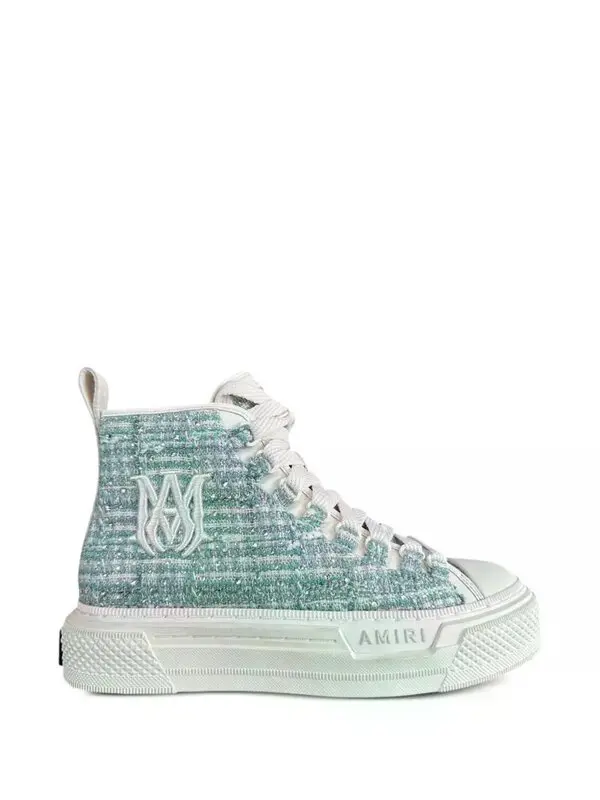 Amiri Crystal-embellished Boucle Court Sneakers