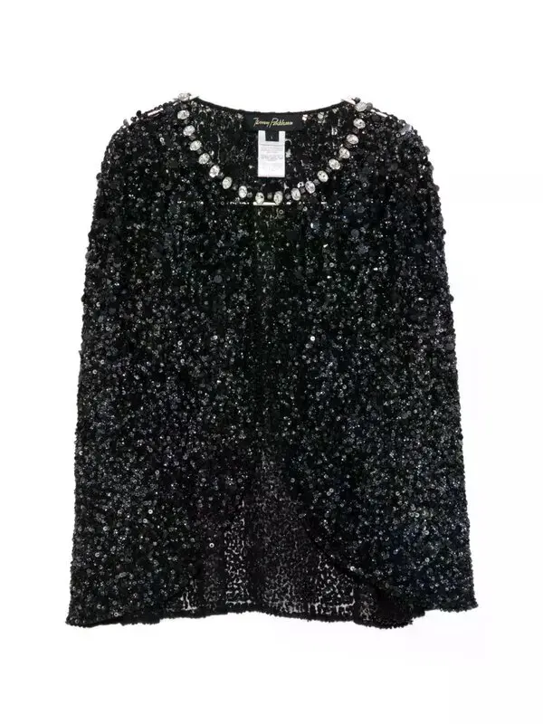 Jenny Packham Sequin-embellished Capelet Jacket