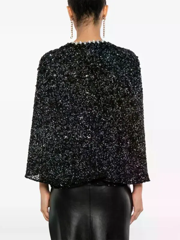 Jenny Packham Sequin-embellished Capelet Jacket