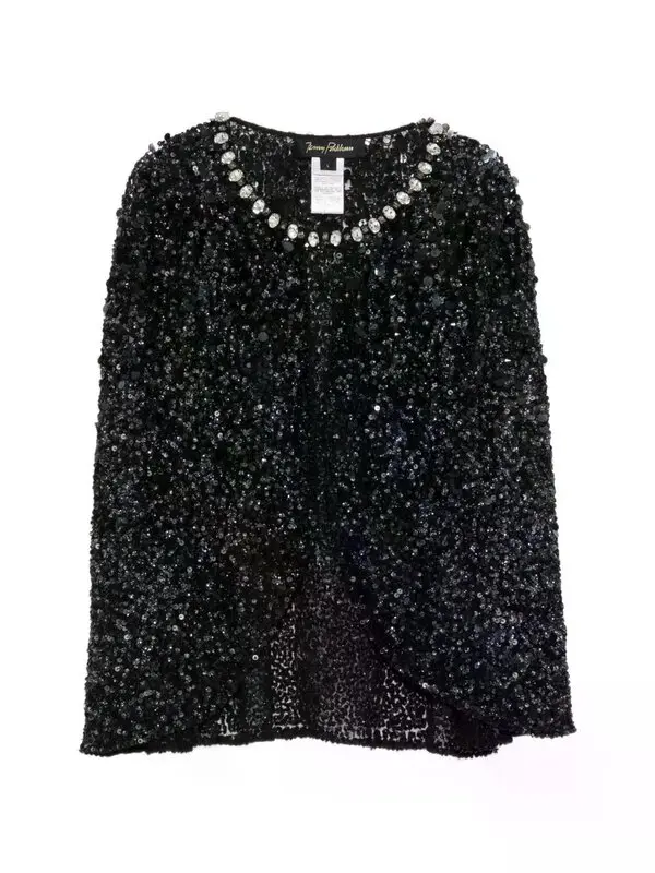 Jenny Packham Sequin-embellished Capelet Jacket