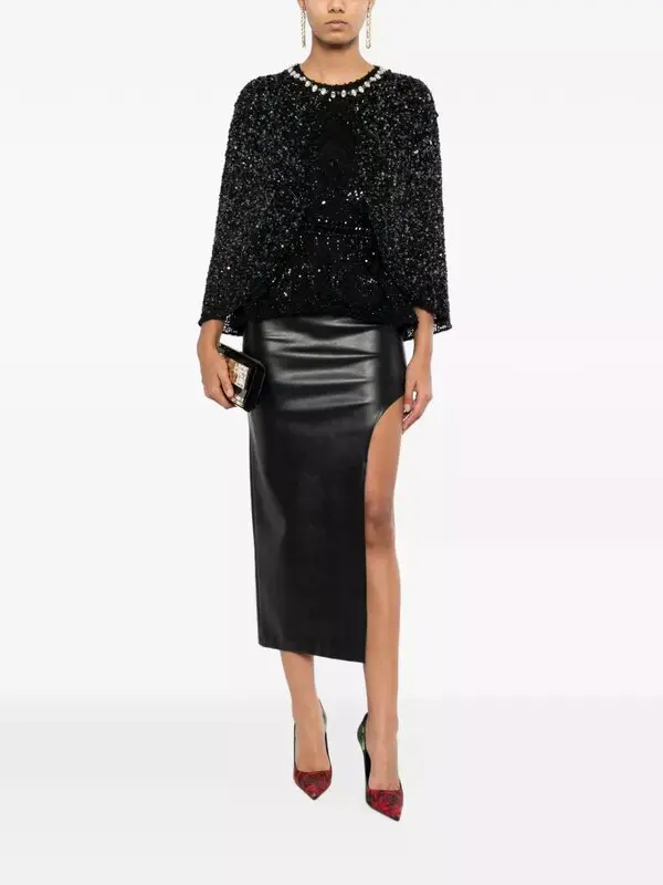 Jenny Packham Sequin-embellished Capelet Jacket