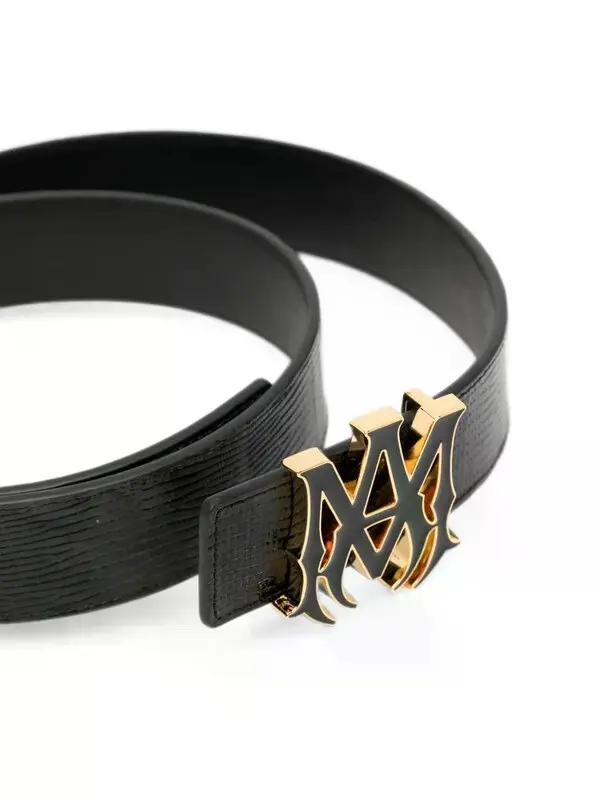 Amiri Lizard-effect Ma Belt - Black