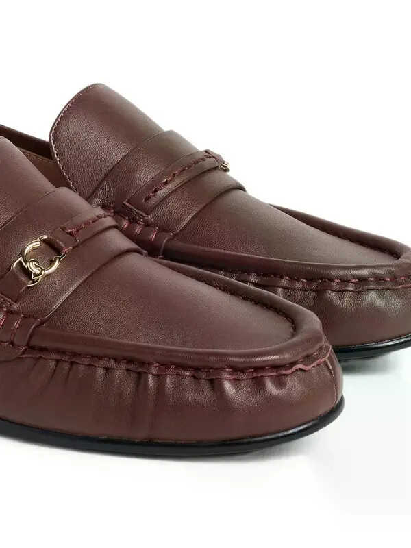 COCCINELLE C-easy Logo-plaque Leather Loafers