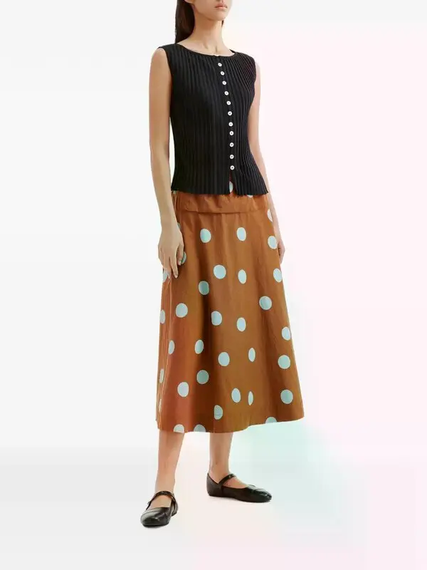 Free People Ribbed-knit Button-front Top - Black