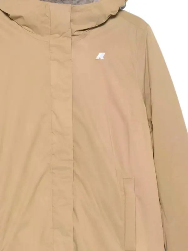 K-WAY Sophie Logo-patch Hooded Coat