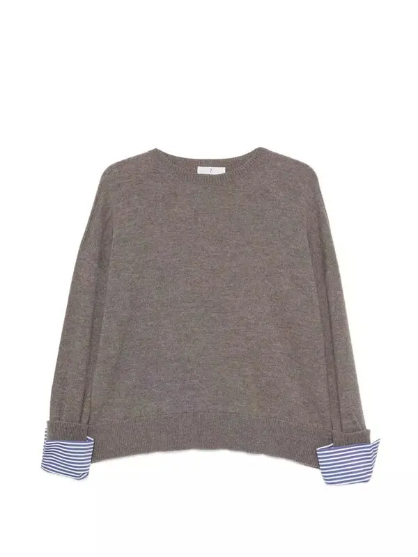 WHYCI MILANO Crew-neck Long-sleeve Knit Top