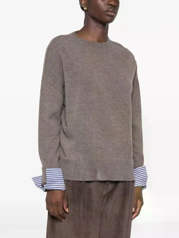 WHYCI MILANO Crew-neck Long-sleeve Knit Top