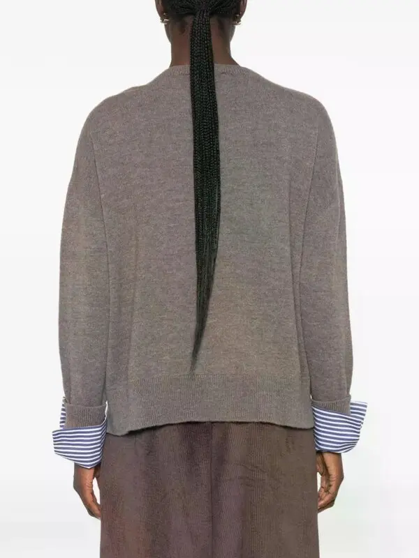 WHYCI MILANO Crew-neck Long-sleeve Knit Top