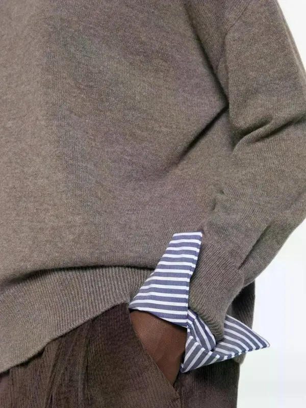 WHYCI MILANO Crew-neck Long-sleeve Knit Top