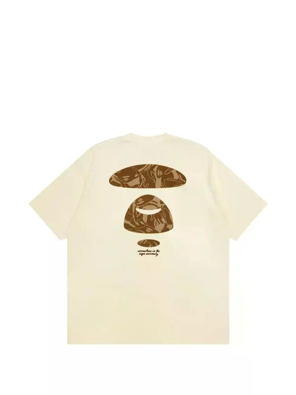 AAPE BY *A BATHING APE Logo-embroidered Camouflage-print T-shirt - Neutrals