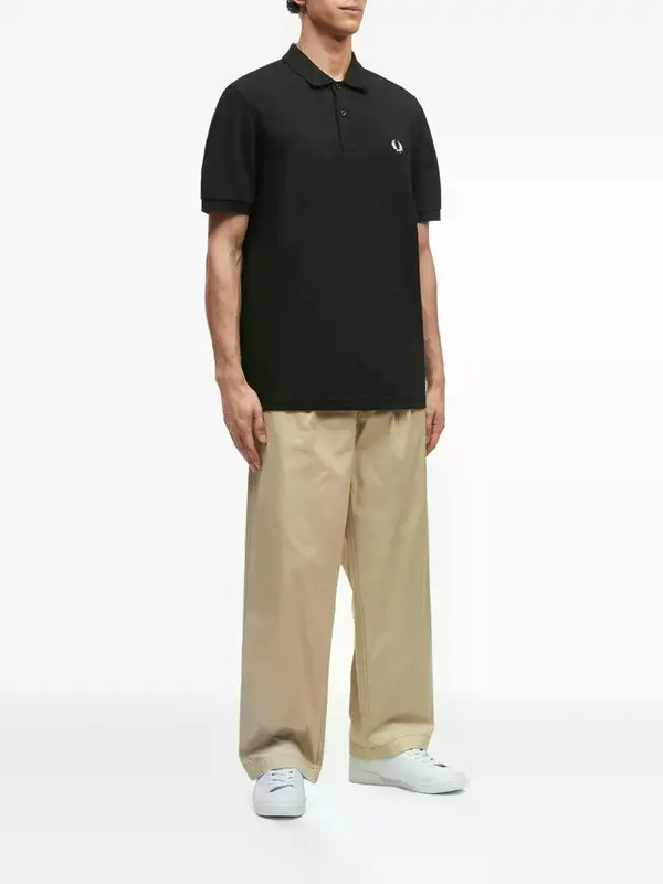 Fred Perry Laurel-embroidered Polo Shirt - Green
