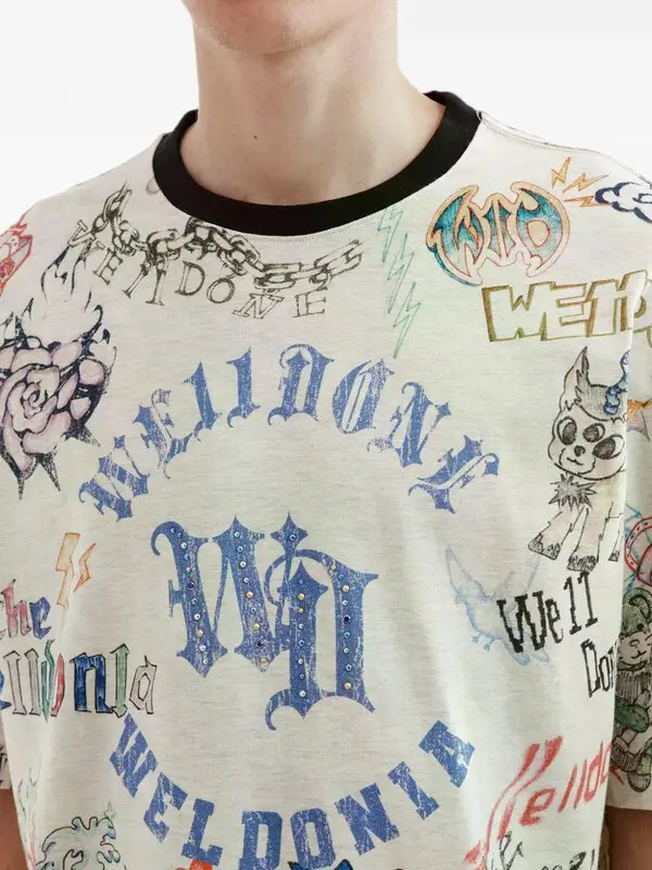 We11Done Graphic-print Cotton T-shirt