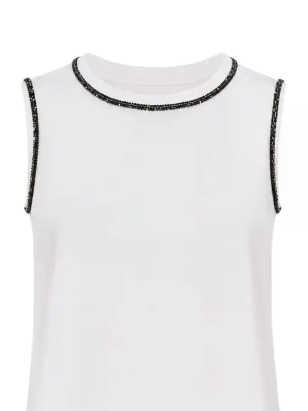 Max Mara Bead-embellished Vest Top